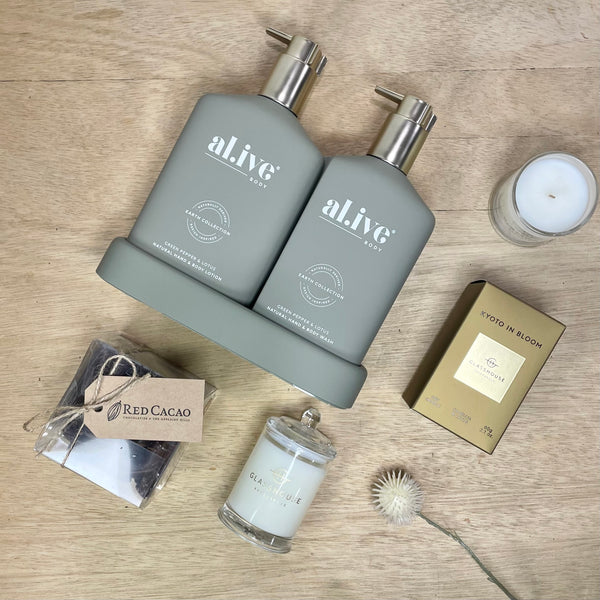 Alive Body Gold Edition Gift Basket - Green Pepper & Lotus