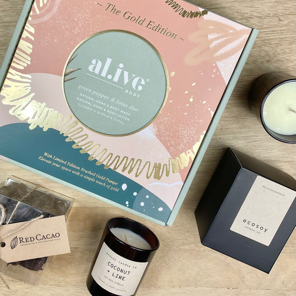 Alive Body Gold Edition Gift Basket - Green Pepper & Lotus